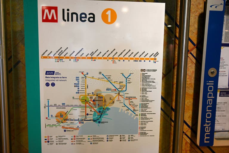 Naples plan metro editorial stock image. Image of sign - 338033869