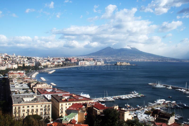 Naples postcard stock photo. Image of clouds, harbour - 54003652