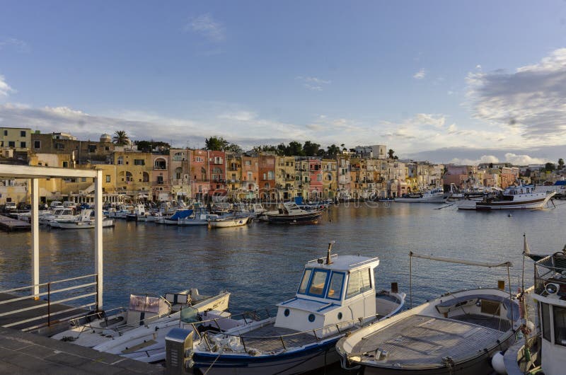 Procida, 13/3/2020, Procida`s Touristic Harbour Editorial Photography ...