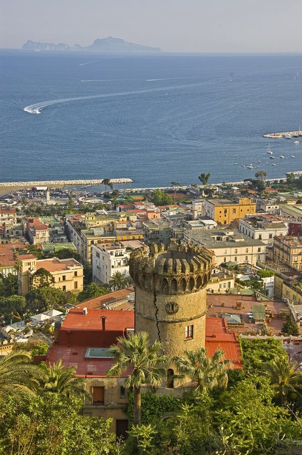 Naples seafront stock photo. Image of vesuvius, naples - 14684368