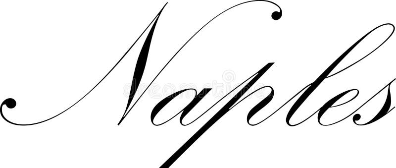 Naples Text Sign Illustration Stock Vector - Illustration of graphic ...