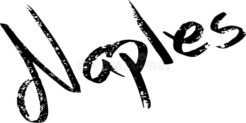 Naples Text Sign Illustration Stock Vector - Illustration of decoration ...