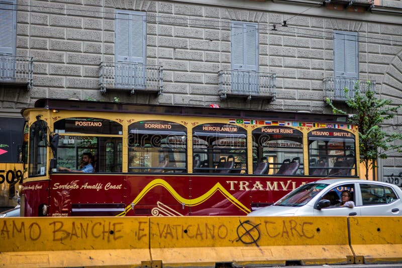 Naples Tourist Bus editorial photo. Image of window, naples - 96746771