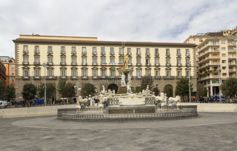 Naples town hall stock photo. Image of naples, statue - 93315438