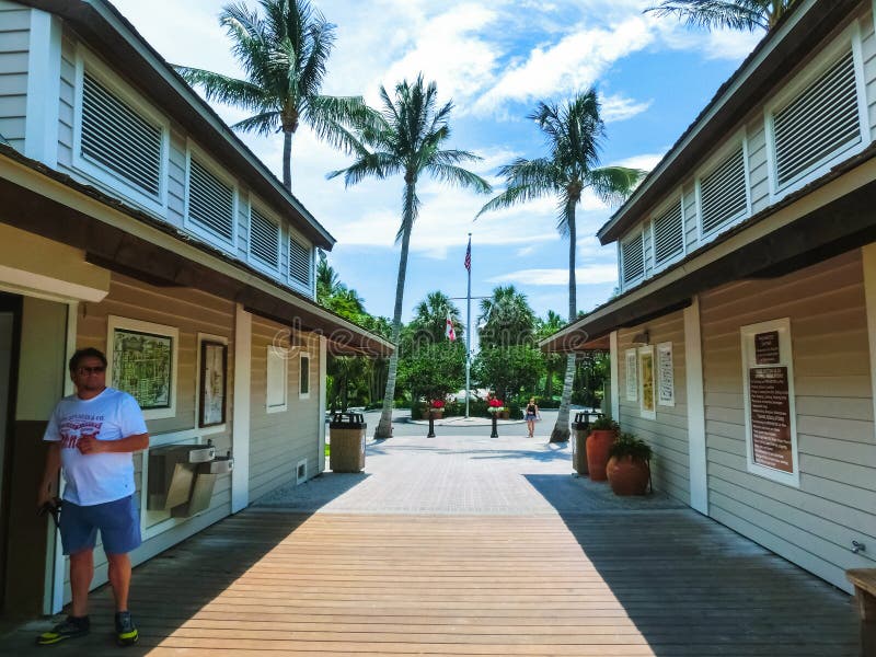 Naples, USA - May 8, 2018: Beautiful House at the Beach of Naples ...