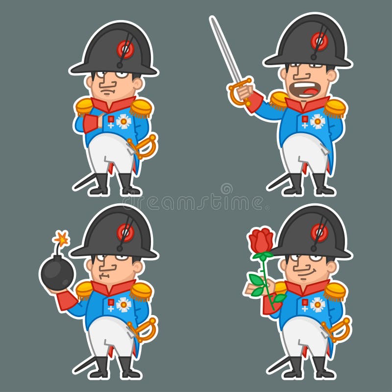Napoleon Bonaparte Cartoon Character Stock Vector - Illustration of ...