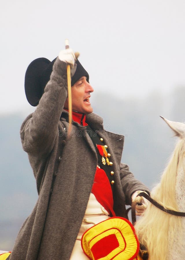 Napoleon Riding a Horse at Historical Reenactment Editorial Photography ...