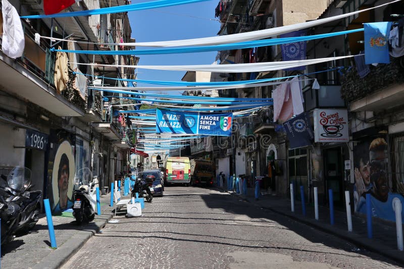 Napoli - Striscioni a Via Fontanelle Editorial Photo - Image of ...
