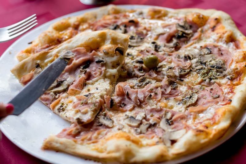 Napolitan pizza stock photo. Image of food, cooked, baked - 144275830