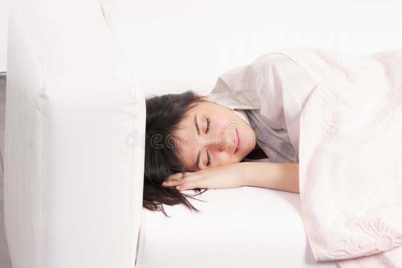 Napping brunette stock photo. Image of female, people - 20461118