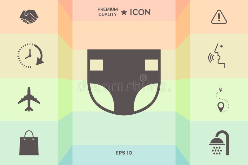 Nappy icon symbol stock vector. Illustration of baby - 115071643
