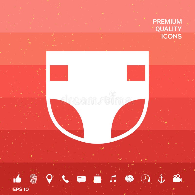 Nappy symbol icon stock vector. Illustration of nappy - 110036261