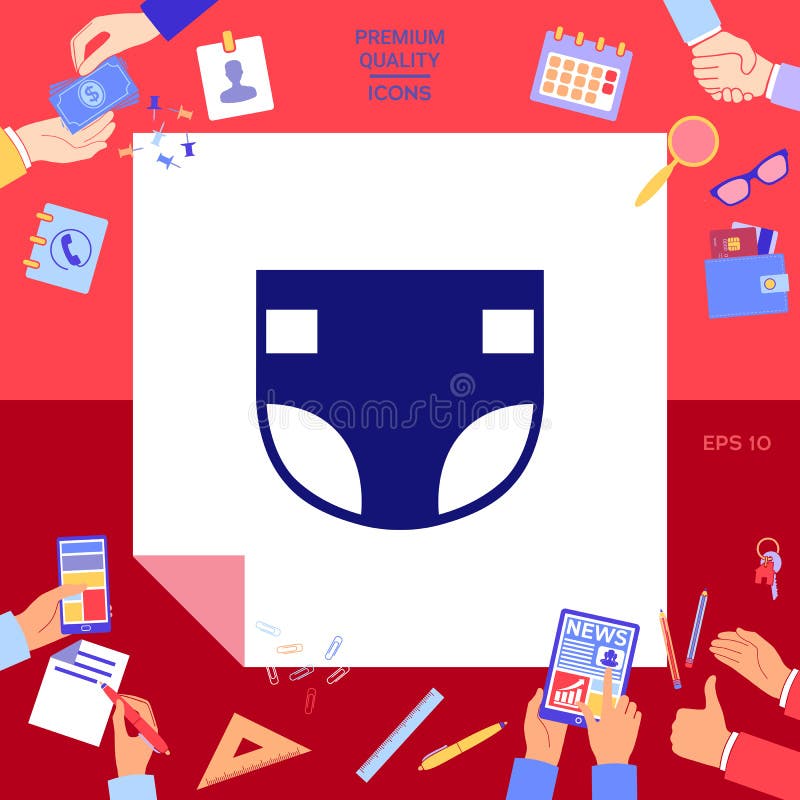 Nappy symbol icon stock vector. Illustration of icon - 110871091