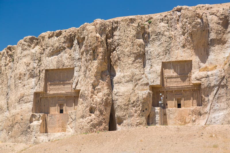 Naqsh-e Rustam. Ancient Tombs of Achaemenid Kings in Iran Stock Photo ...