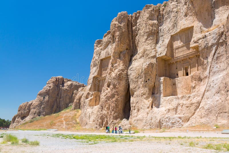 Naqsh-e Rustam. Ancient Tombs of Achaemenid Kings in Iran Stock Photo ...