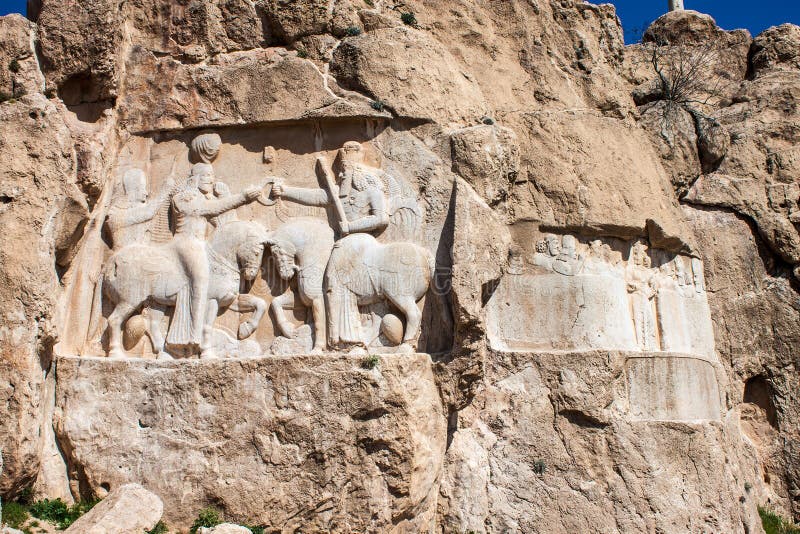 Relief Of Ardashir I In Ancient Necropolis Naqsh-e Rustam In Fars ...