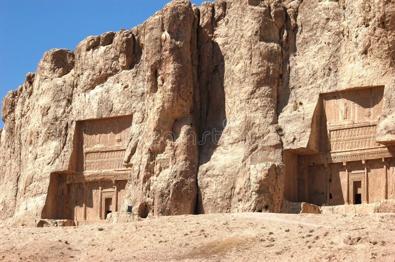 Naqsh-e Rustam Necropolis in Pars Province, Iran. Stock Image - Image ...