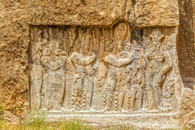 Naqsh-e Rustam relief stock image. Image of carved, detail - 58336637