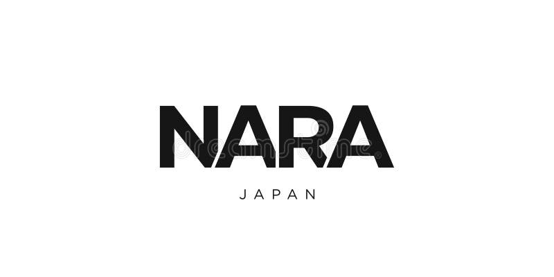 Nara in the Japan Emblem. the Design Features a Geometric Style, Vector ...