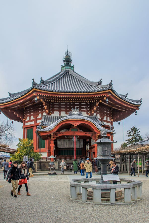 Group of Locals Walking in the Park of Nara. People of Japan Editorial ...