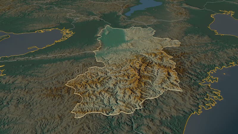 Nara, Japan - Outlined. Relief Stock Illustration - Illustration of ...