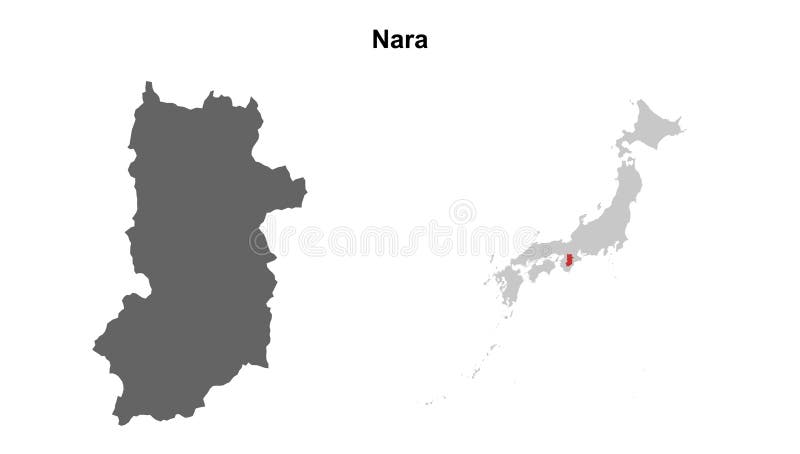 Nara outline map stock vector. Illustration of infographics - 378999709