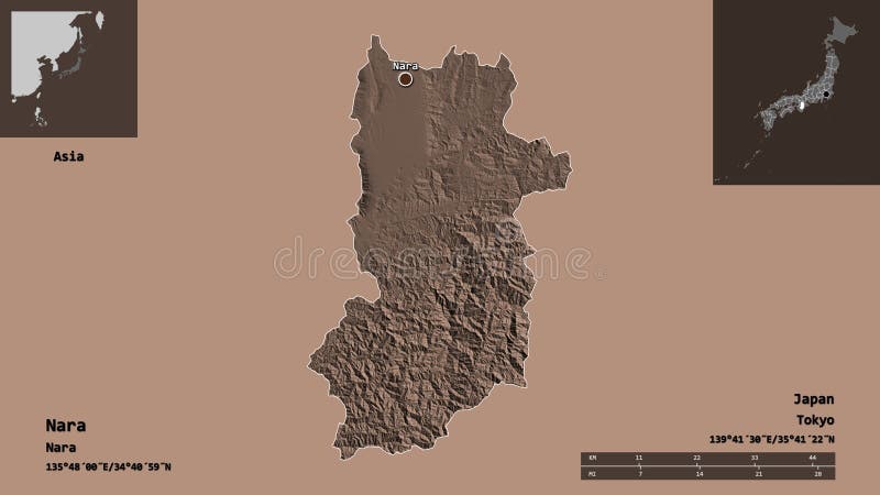 Nara, Prefecture of Japan,. Previews. Administrative Stock Illustration ...