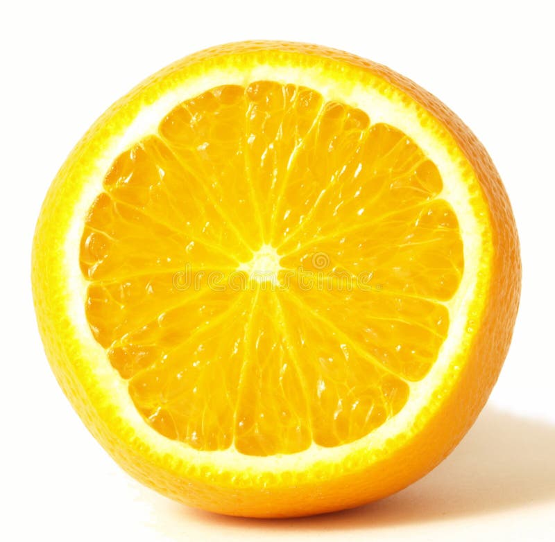 Naranja partida en dos imagen de archivo. Imagen de delicioso - 29344405
