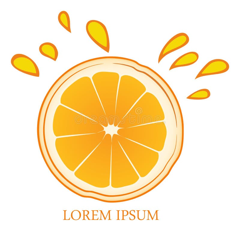 Naranja cortada vector ilustración del vector. Ilustración de postre ...
