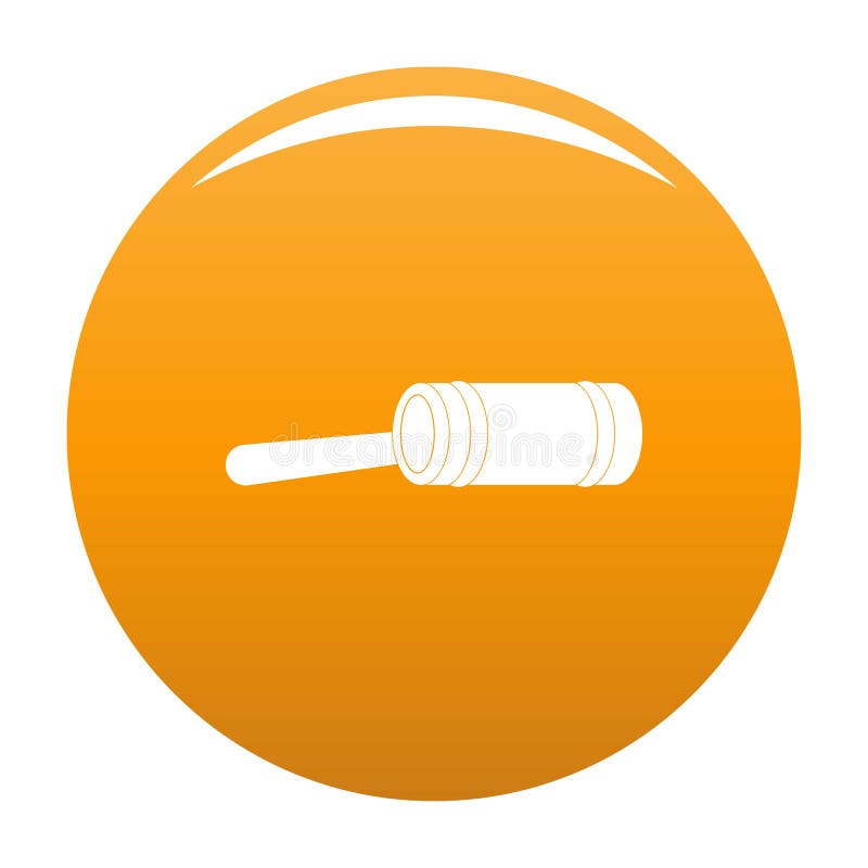 Naranja Del Vector Del Icono Del Mazo De La Justicia Ilustración del ...