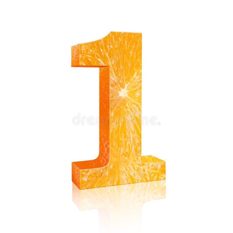 Naranja Fresca Del Número Uno Foto de archivo - Imagen de fruta ...