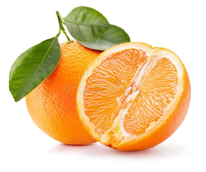 Naranjas Aisladas En Blanco Imagen de archivo - Imagen de objetos ...