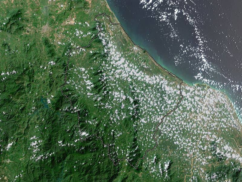 Narathiwat, Thailand. Low-res Satellite. No Legend Stock Illustration ...