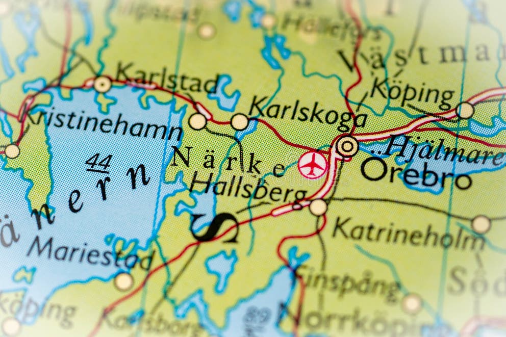 Narke, Sweden Highlighted on a World Map Stock Photo - Image of global ...