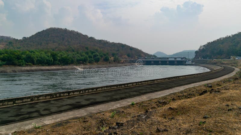 Narmada River and Sardar Sarovar Dam Gujarat Stock Photo - Image of ...