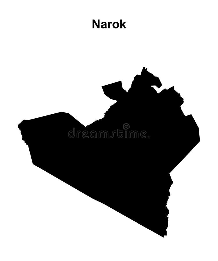 Narok outline map stock illustration. Illustration of counties - 360470999