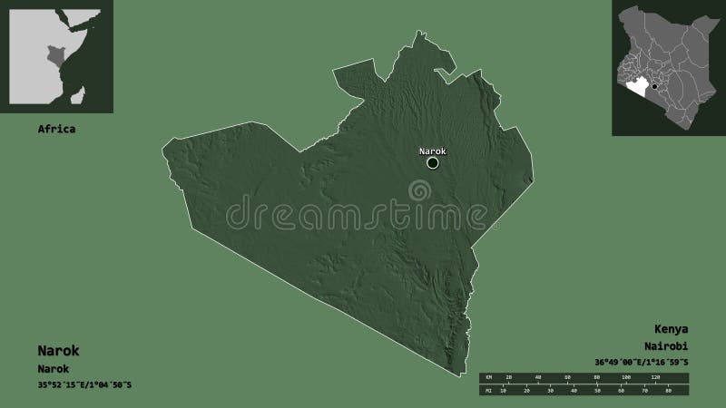 Narok, County of Kenya,. Previews. Administrative Stock Illustration ...