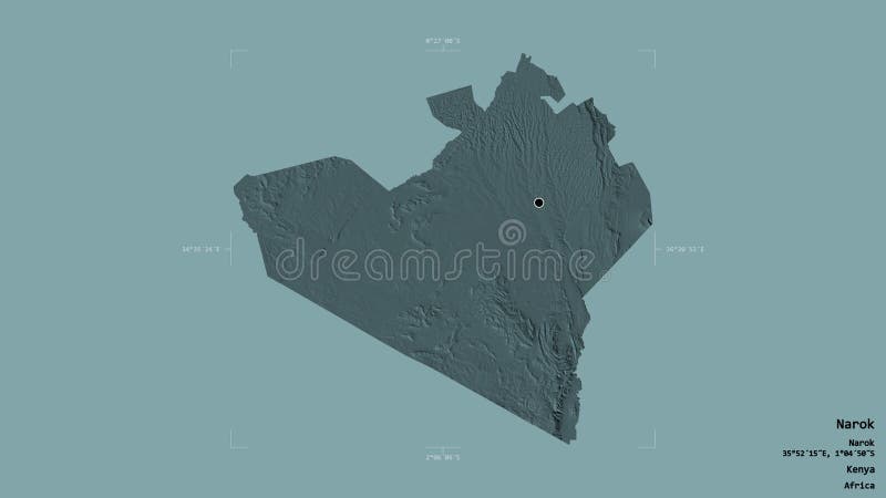 Narok, Kenya. High-res Satellite. Major Cities Stock Illustration ...