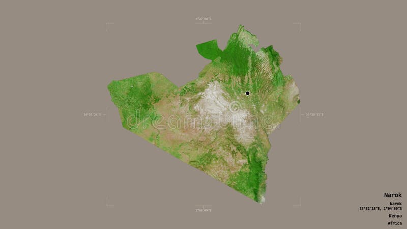 Narok, Kenya. High-res Satellite. Major Cities Stock Illustration ...