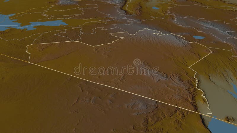 Narok, Kenya - Outlined. Relief Stock Illustration - Illustration of ...