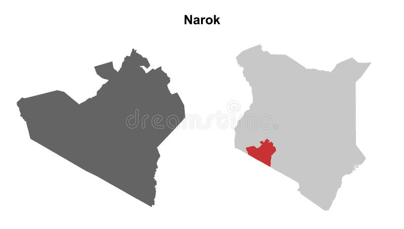 Narok County Outline Map Stock Illustrations – 91 Narok County Outline ...