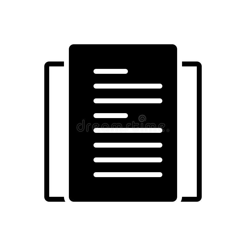 Black Solid Icon for Narrative, Tale and Story Stock Vector ...