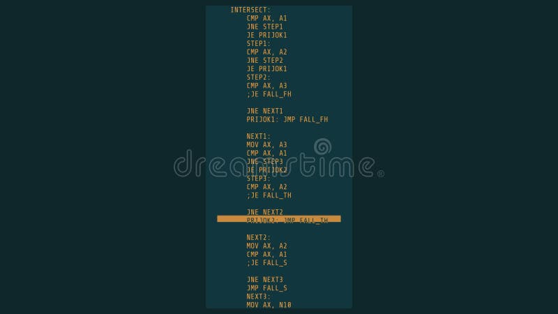 Narrow Animated Block with Scrolling Abstract Code. Stock Footage ...