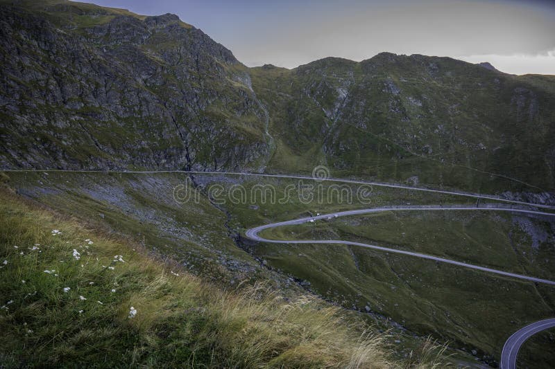 Asphalt Road in a Beautiful Environment High in the Mountains Stock ...