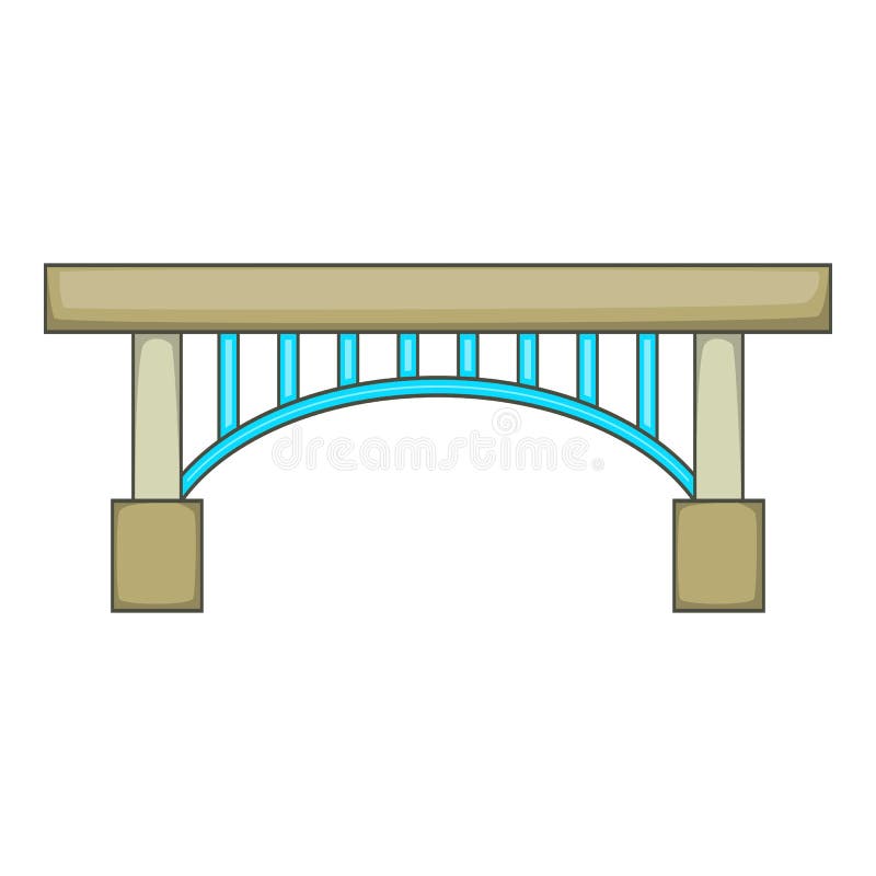 Narrow Bridge Icon, Cartoon Style Stock Vector - Illustration of bridge ...