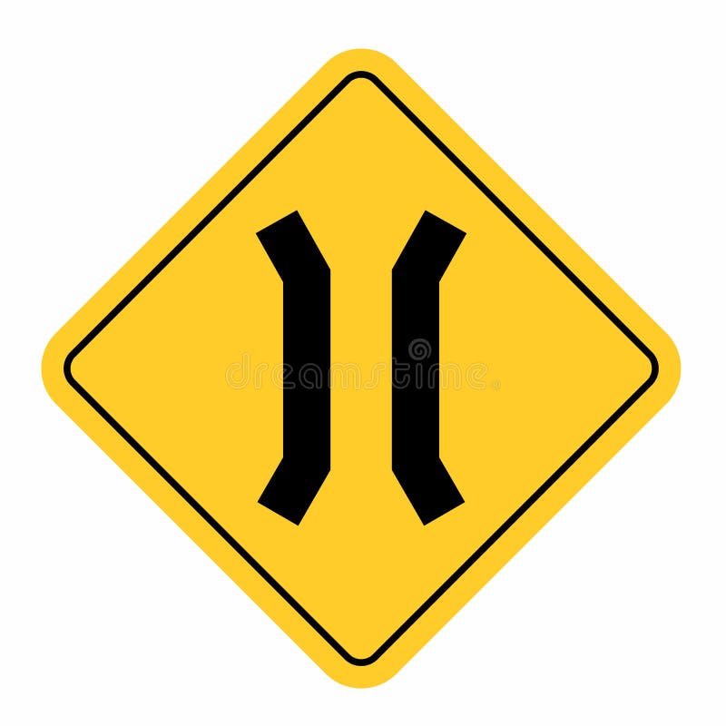 Narrow Road Sign Stock Illustrations – 729 Narrow Road Sign Stock ...