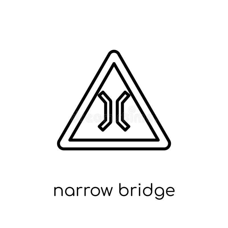 Narrow Bridge Sign Stock Illustrations – 274 Narrow Bridge Sign Stock ...