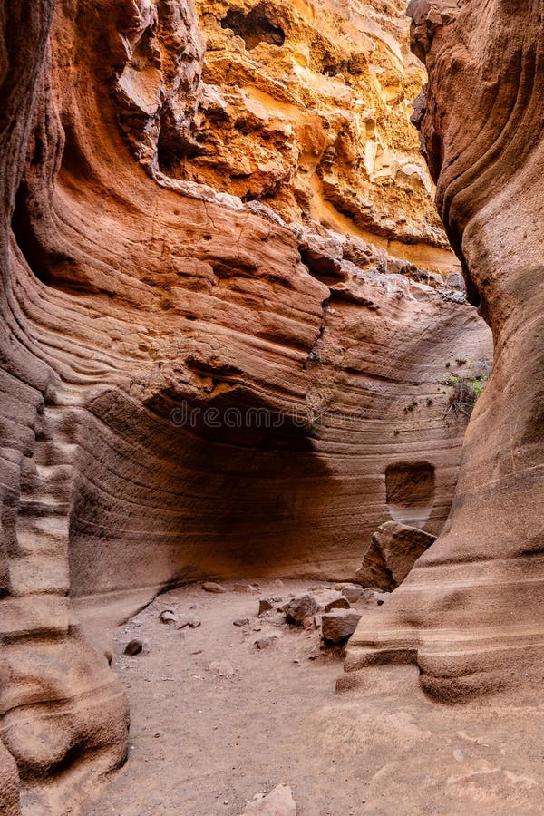 A Narrow Cave with a Small Opening Stock Photo - Image of landscape ...