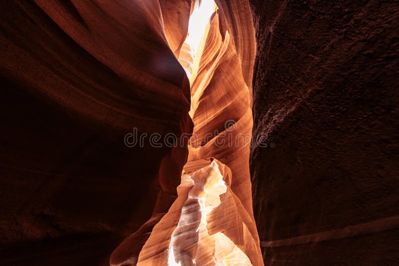 Narrow Cave of the Winding Antelope Canyon Stock Image - Image of ...