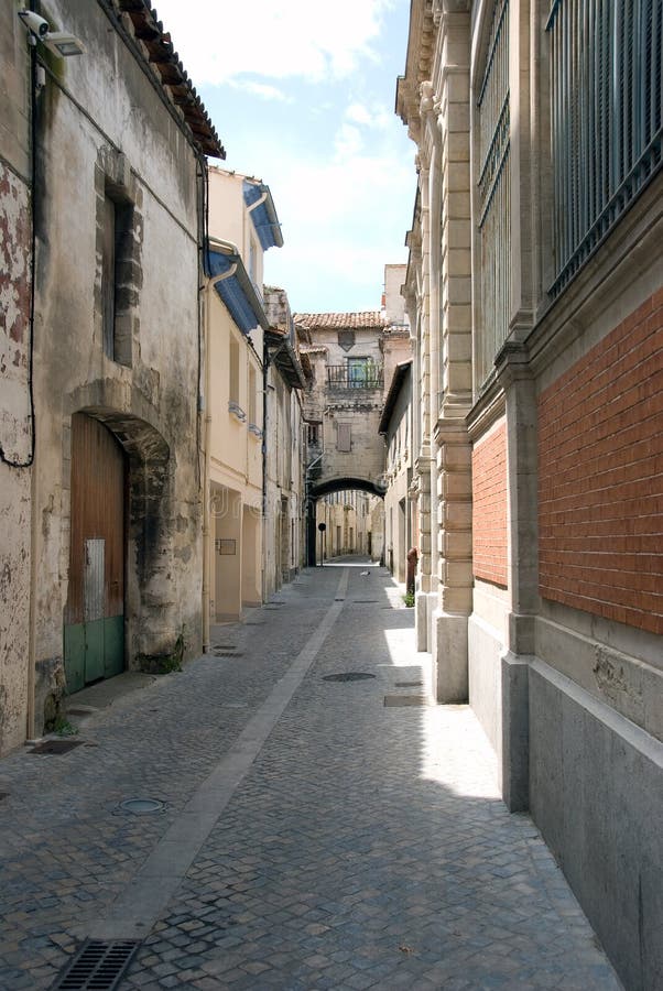 Narrow cobbled old street stock photo. Image of historic - 10226564